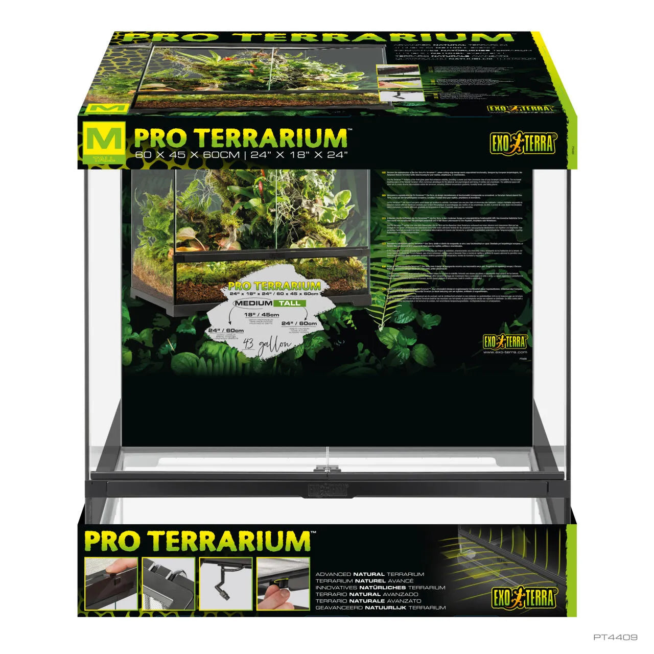Exo Terra Pro Terrarium Medium / Tall 60 x 45 x 60cm – Bespoke Aquariums